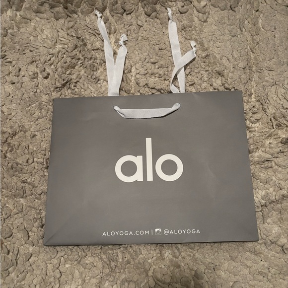 ALO Yoga | Bags | Alo Yoga Aloyoga Gift Bag Gray Shopping Bag Never ...